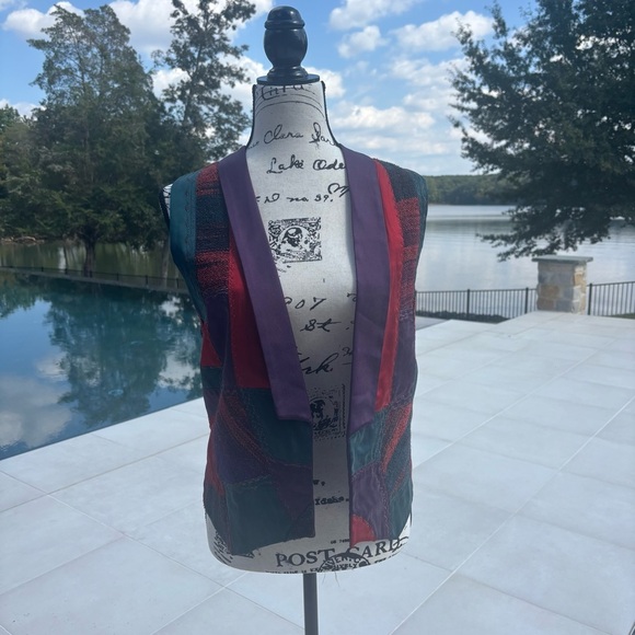 candiss ann cole | Tops | Vintage Candiss Ann Cole Patchwork Vestboho ...